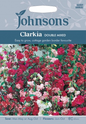 Clarkia 'Double Mixed' Seeds by Johnsons - kazco.co.uk