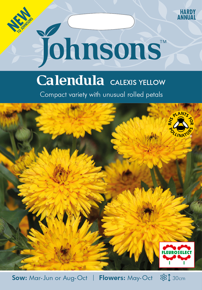Calendula Seeds 'Calexis Yellow' by Johnsons - kazco.co.uk