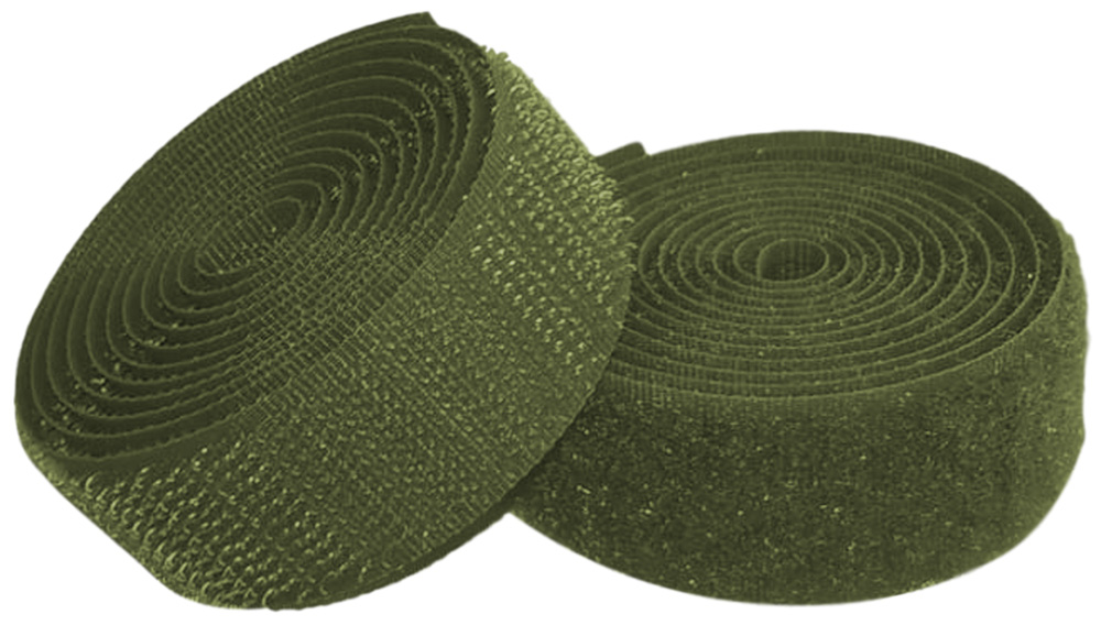 Sew On Hook & Loop Tape - Green 20mm Wide In Various Lengths - kazco.co.uk